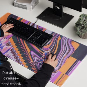 Trippy Arcade Large Gaming Desk Mat Gamer Girl Gift Mouse Pad Extended ...