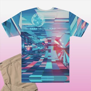 Blue Cyberpunk Techwear Shirt Futuristic Techno Tshirt Gamer Gift All ...