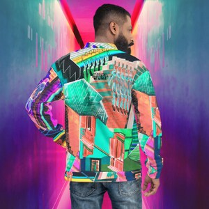 Cyberpunk Bomber Jacket, Streetwear Jacket, Oversized Sweater - Etsy