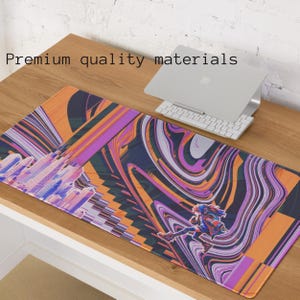 Trippy Arcade Large Gaming Desk Mat Gamer Girl Gift Mouse Pad Extended ...