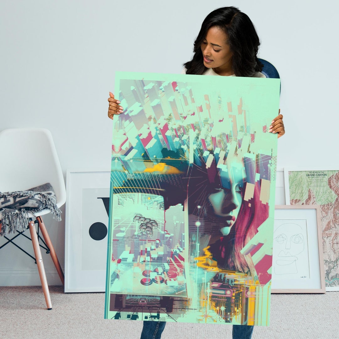 Vaporwave Arcade Poster Retro Game Poster Funky Retro Futurism Wall Art ...