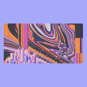 Trippy Arcade Large Gaming Desk Mat Gamer Girl Gift Mouse Pad Extended ...