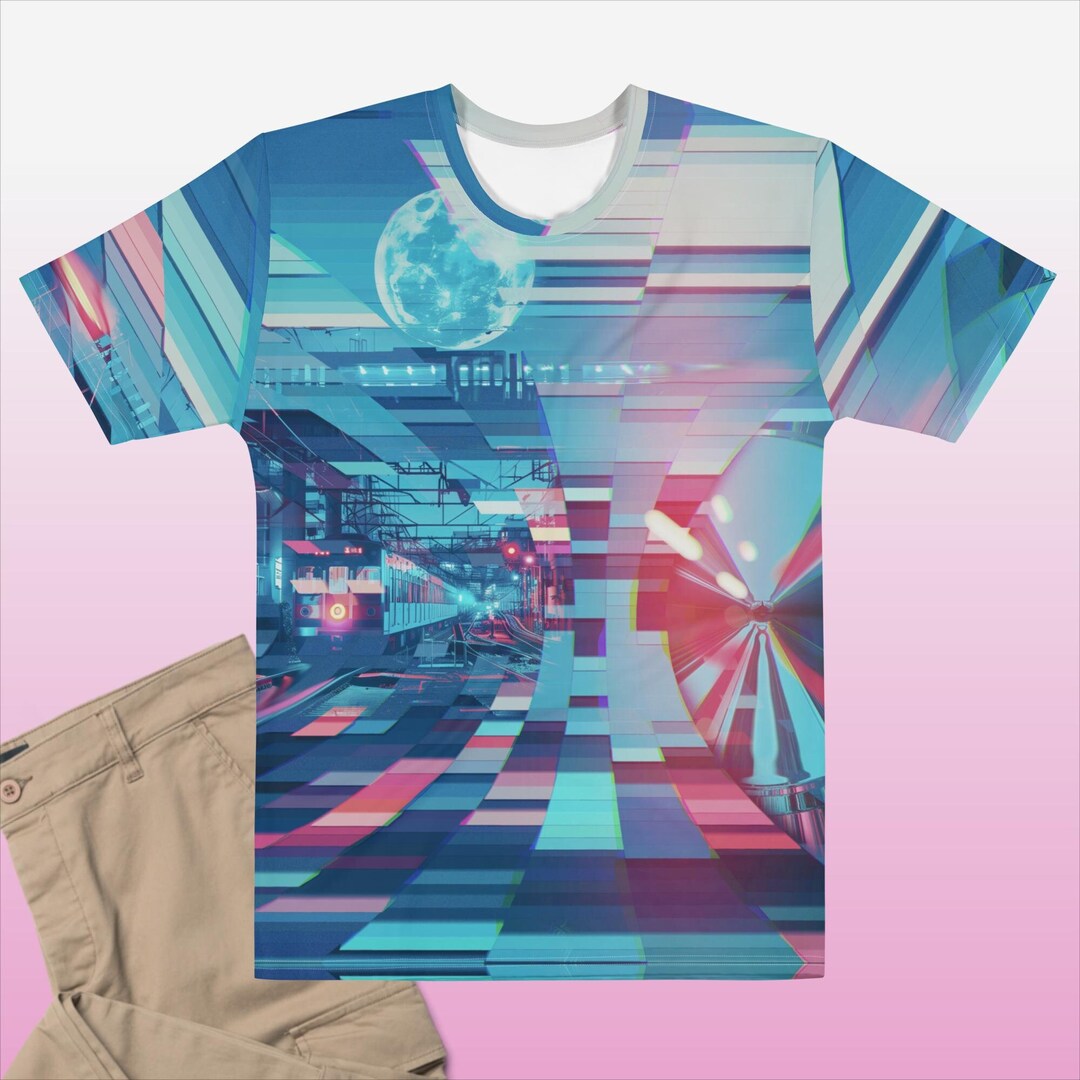 Blue Cyberpunk Techwear Shirt Futuristic Techno Tshirt Gamer Gift All ...