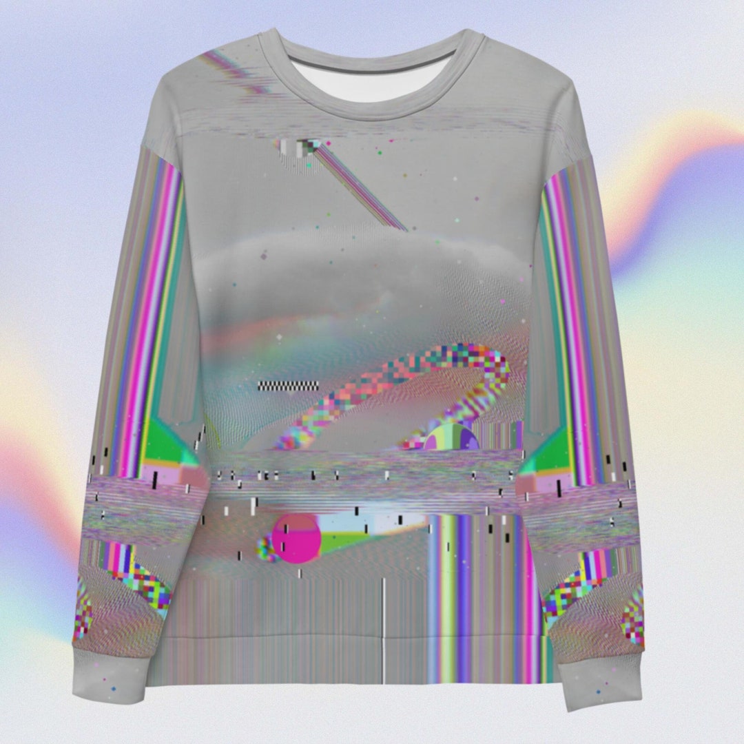 Pixel Art Shirt Cloud Graphic Gamer Shirt, Pastel Aesthetic Crewneck ...