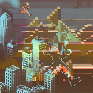 Retro Game Arcade Poster Nostalgia Cyber Sepia Wall Art Glitch Pixel ...
