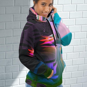 Cyber Space Hoodie Techwear Futuristic Hooded Sweatshirt All Over ...