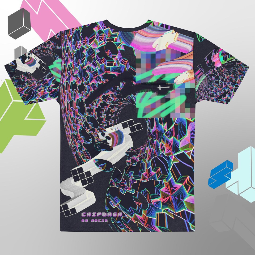 Trippy Gamer Shirt, All Over Print Vaporwave Art Streetwear Shirt ...