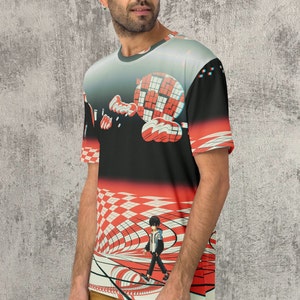 Retro Futuristic Shirt Arcade Gamer Tshirt Printed Funky AOP Tee ...