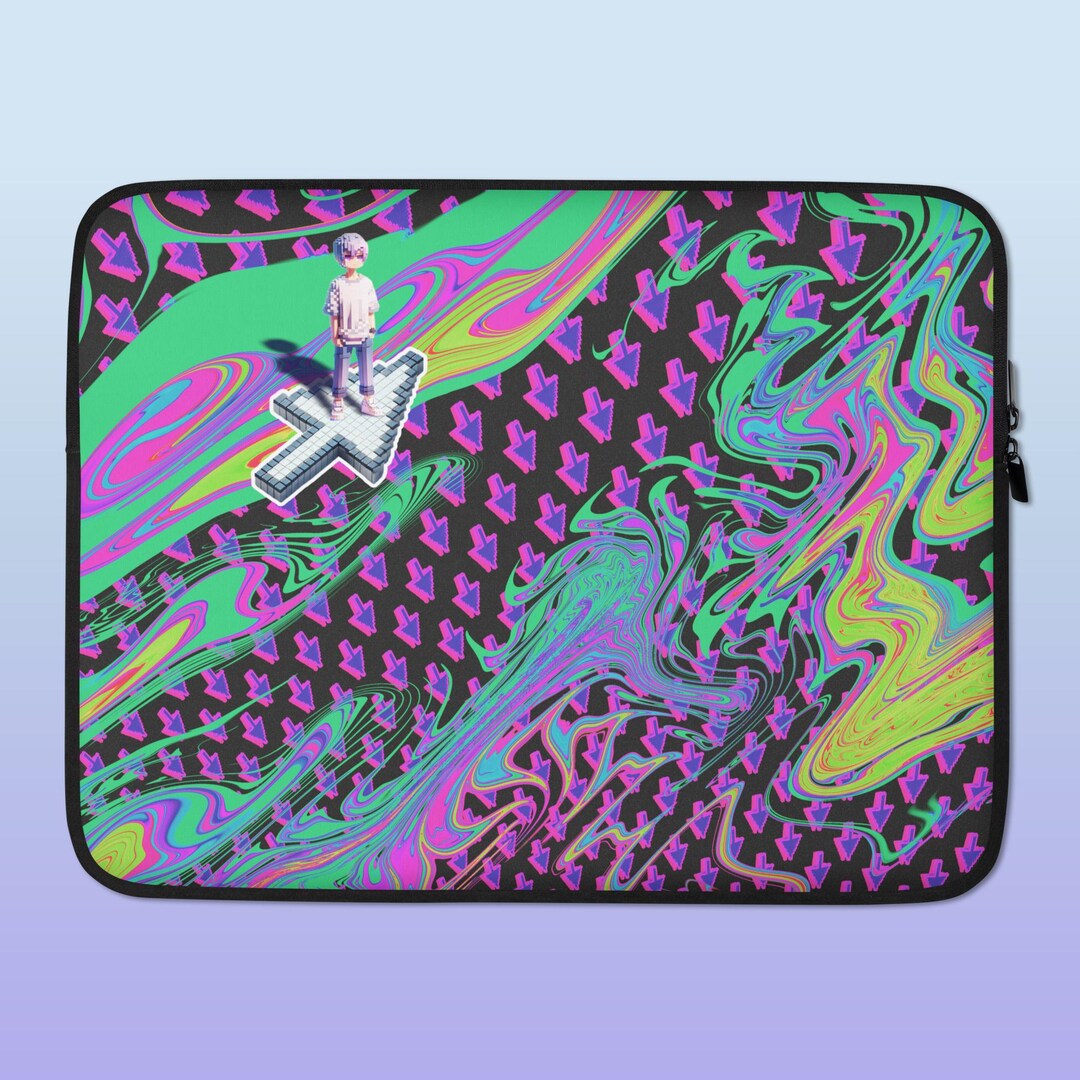 Psychedelic Laptop Sleeve 13 Inch 15 Inch Pixel Art Laptop Cover ...
