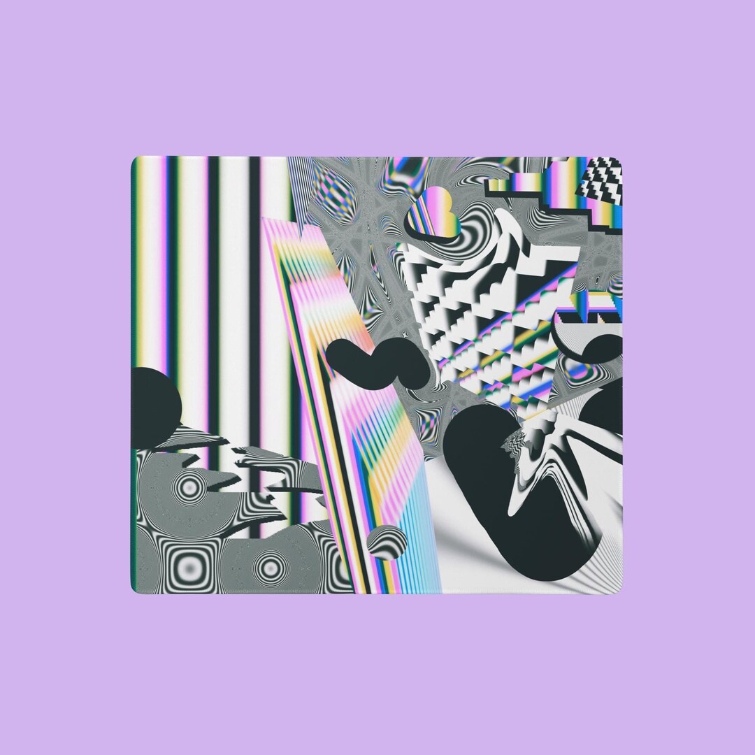 Hypnotic Desk Mat Cool Trippy Art Gaming Mouse Pad Gift Psychedelic ...