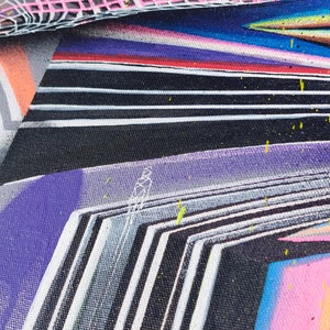 Trippy Colorful Space Funky Wall Art Lover New Home Gift, Neon Abstract ...