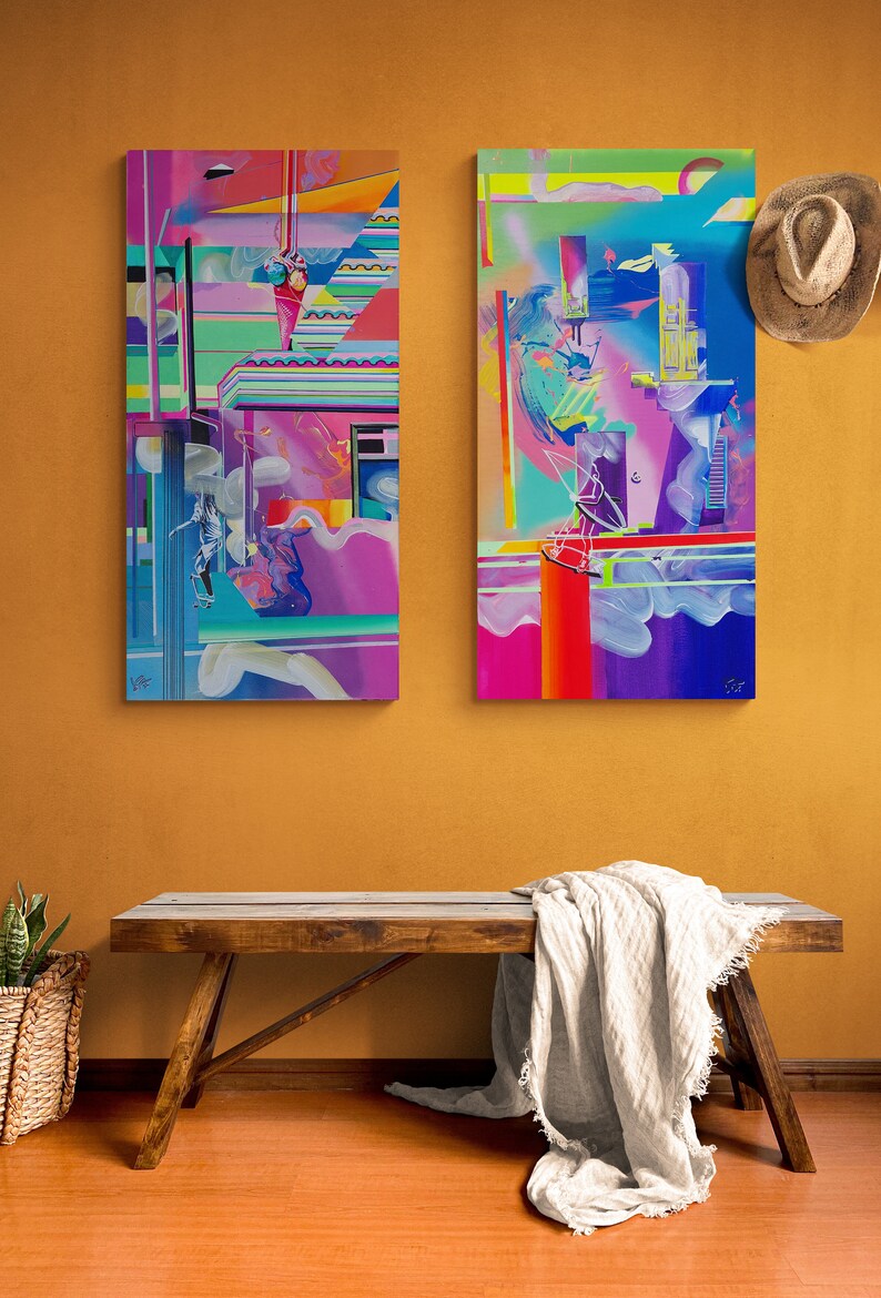 Colorful Street Art Paintings Tropical Coastal Wall Decor - Etsy