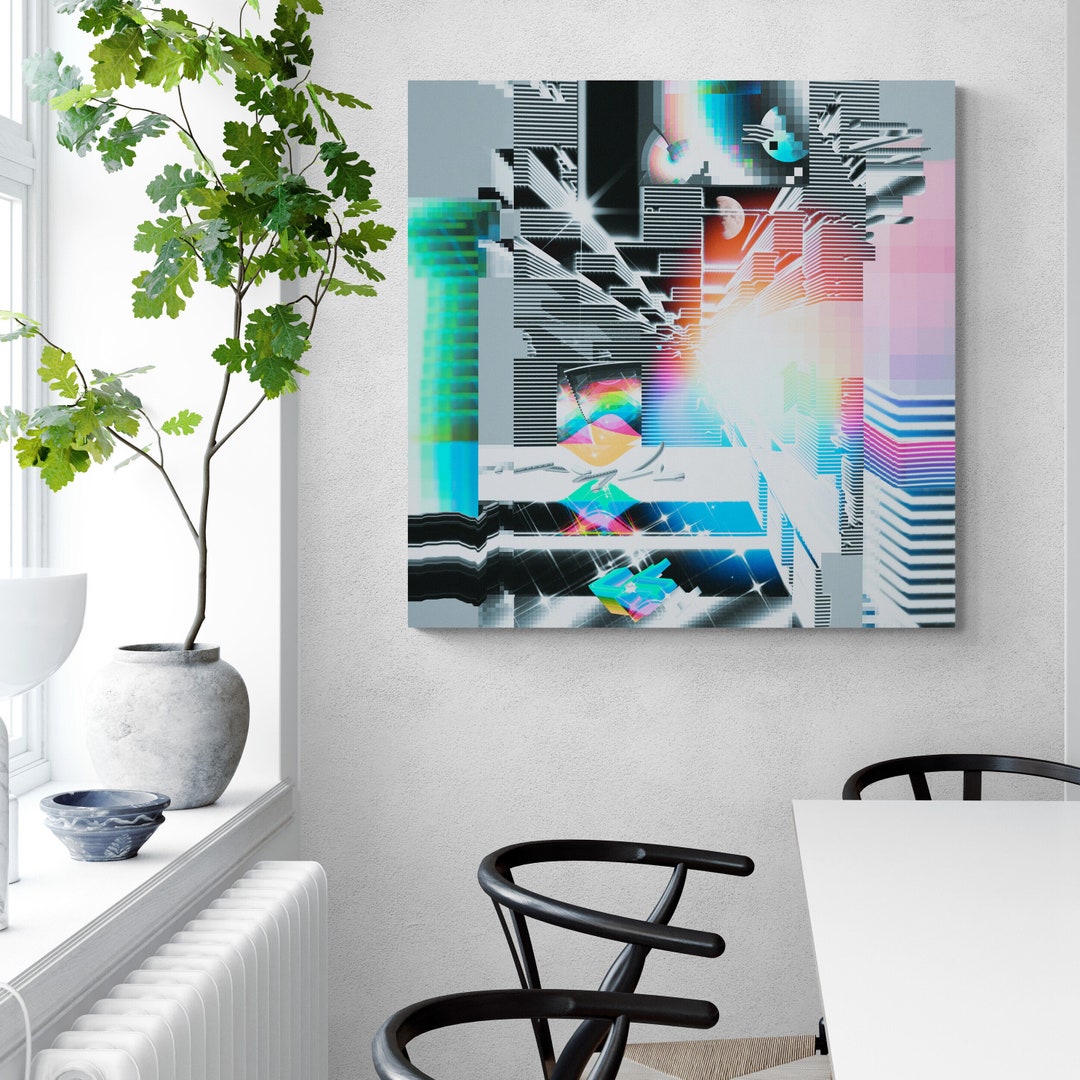 Aura Gradient Solarpunk Poster, Surreal Colorful Wall Art Print ...