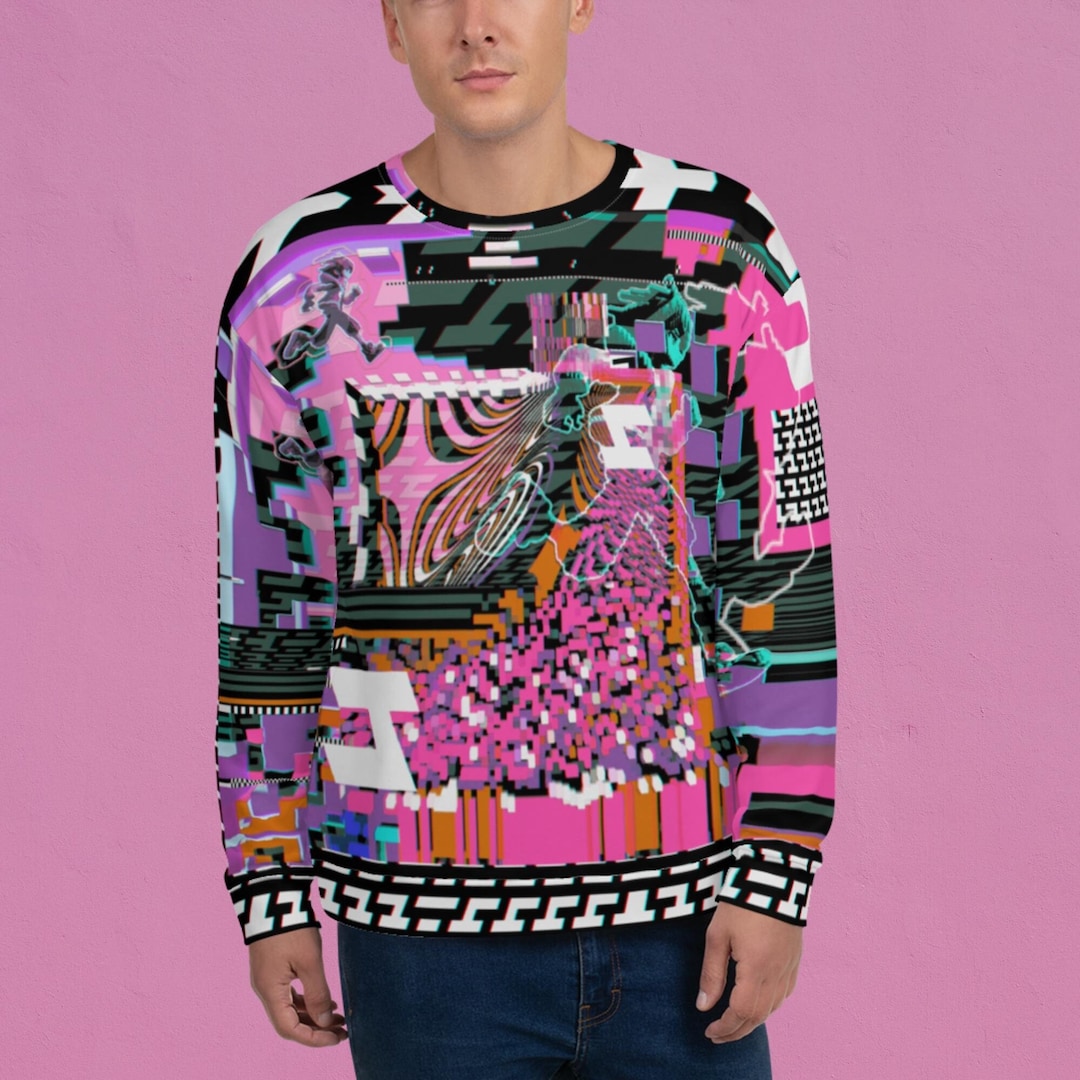 Retro Gamer Sweater Cyber Aesthetic Sweatshirt Nostalgic Gift Eco ...