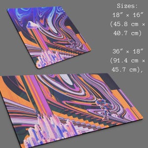 Trippy Arcade Large Gaming Desk Mat Gamer Girl Gift Mouse Pad Extended ...