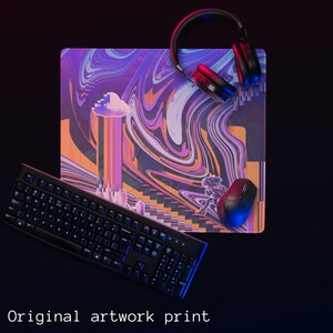 Trippy Arcade Large Gaming Desk Mat Gamer Girl Gift Mouse Pad Extended ...