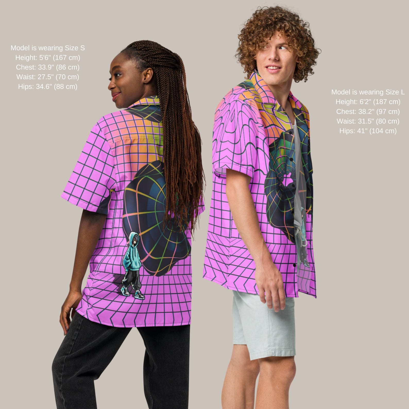 Pink Frutiger Aero Button up Shirt, Webcore Vaporwave Hawaiian Shirt ...