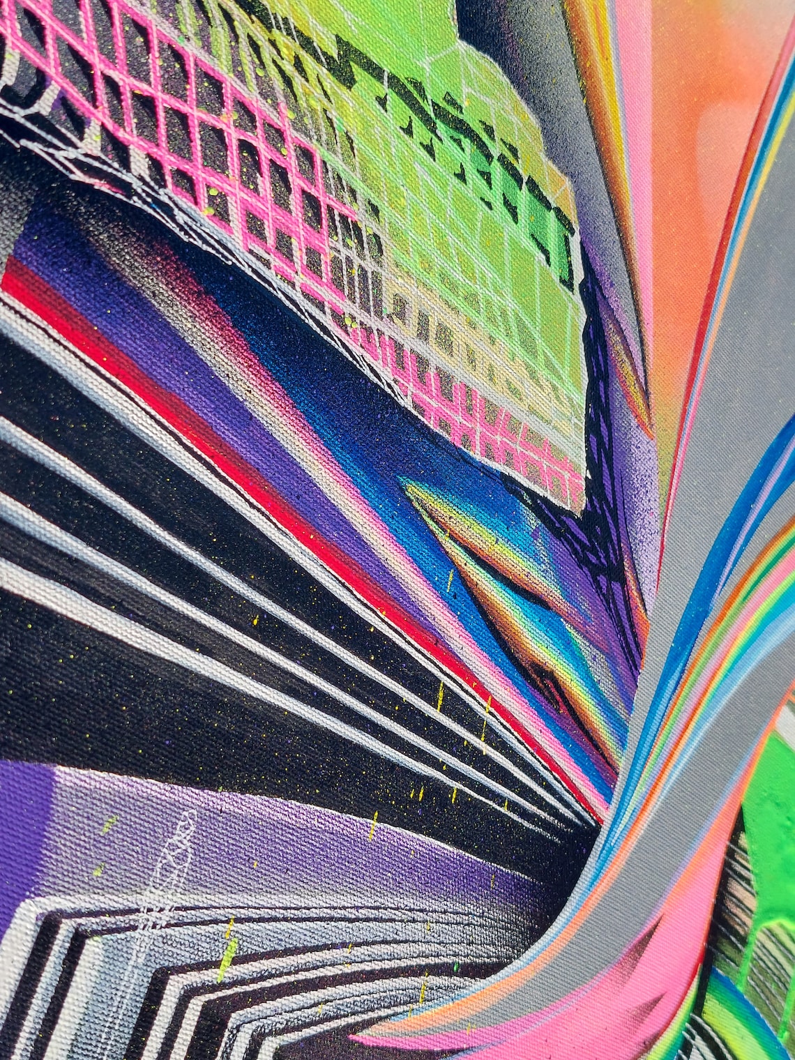 Trippy Colorful Space Funky Wall Art Lover New Home Gift Neon - Etsy