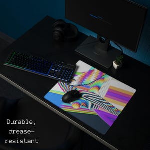 Trippy 3D Illusion Gaming Mouse Pad Gift Colorful Abstract Desk Mat ...