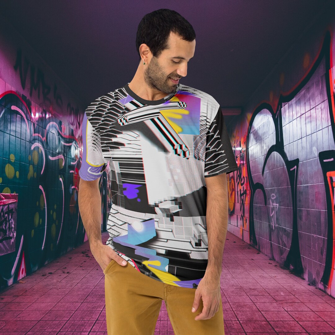 Vaporwave Pixel Art Gamer All Over Shirt Gift for Him, Trippy Graphic ...