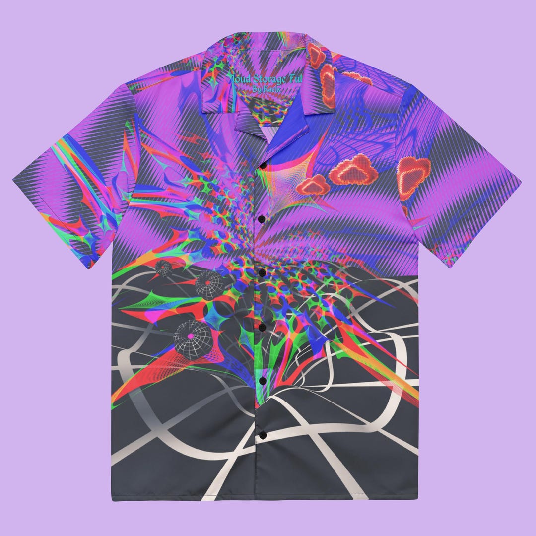 Trippy Neon Purple Rave Shirt, Retro Maximalist EDC Outfit, Acid Trip ...