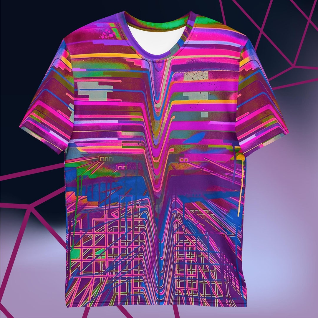 Vaporwave Synthwave Gamer Sci Fi Shirt, Solarpunk Cyberpunk Art Graphic ...
