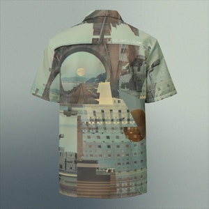 Dystopian Button up Shirt Techno Rave Button Down Shirt Techwear EDM ...