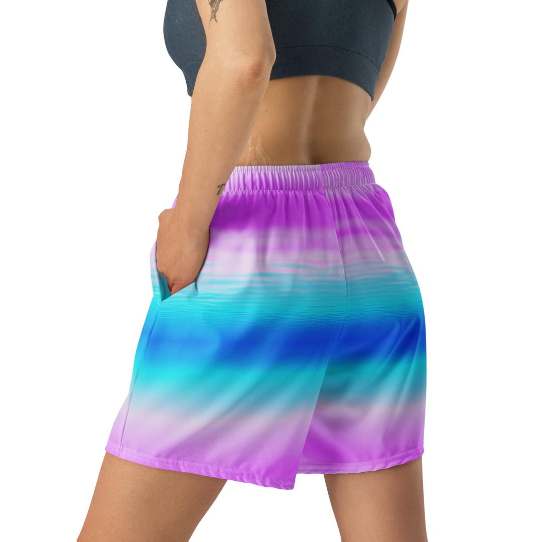 Sunset Gradient Rave Shorts, Dreamcore Pastel Festival Trunks ...