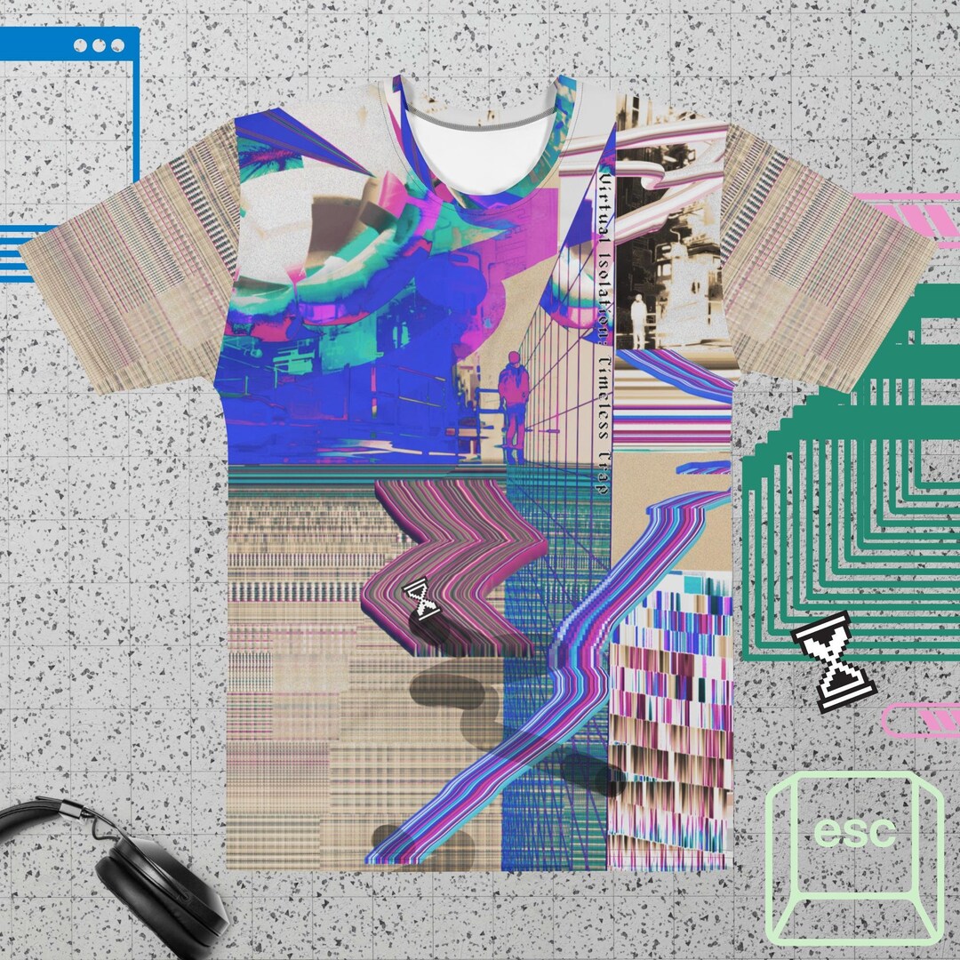 Aesthetic Streetwear Cyberpunk Art Tshirt, Vaporwave Art Gamer All Over ...