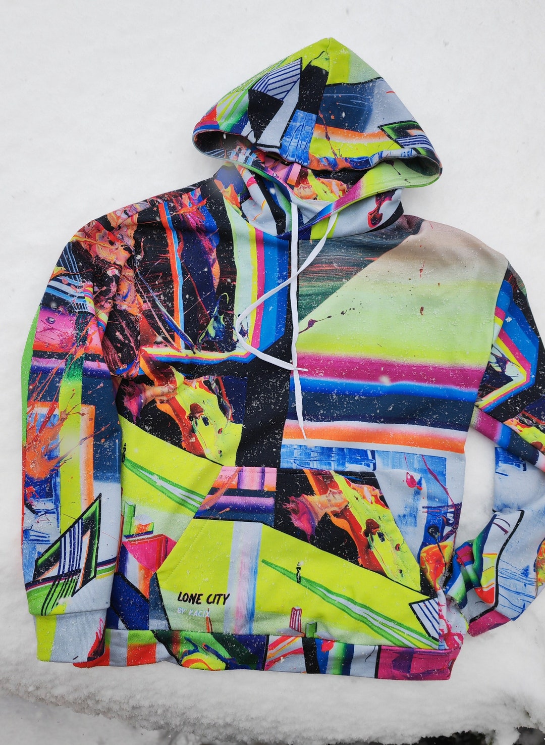 Solarpunk Cyberpunk Hoodie, Colorful Streetwear Hoodie, Sustainable ...