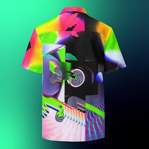 Bold Funky Button Down Shirt Oversized Partywear Button Blouse Neon ...