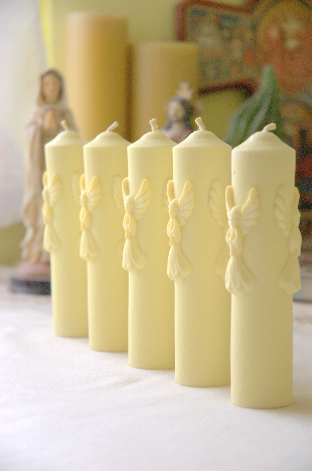 Catholic Candles , Decor Candles , Biege Candles, Beeswax Candles ...