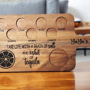 Personalized Tequila Flight Board - Customizable - Rustic Agave Tasting ...