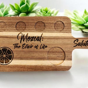 Personalized Tequila Flight Board - Customizable - Rustic Agave Tasting ...