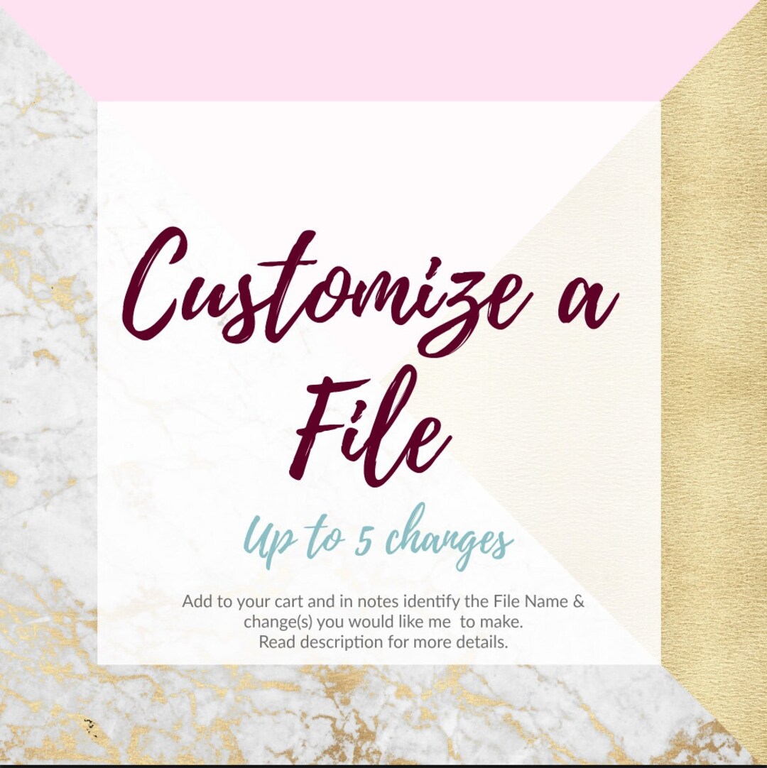 File Customization Fee - Etsy