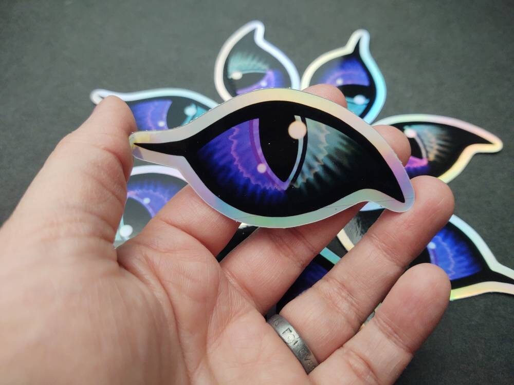 Holographic Dragon Eye Vinyl Sticker - Scratch Resistant, Weatherproof ...