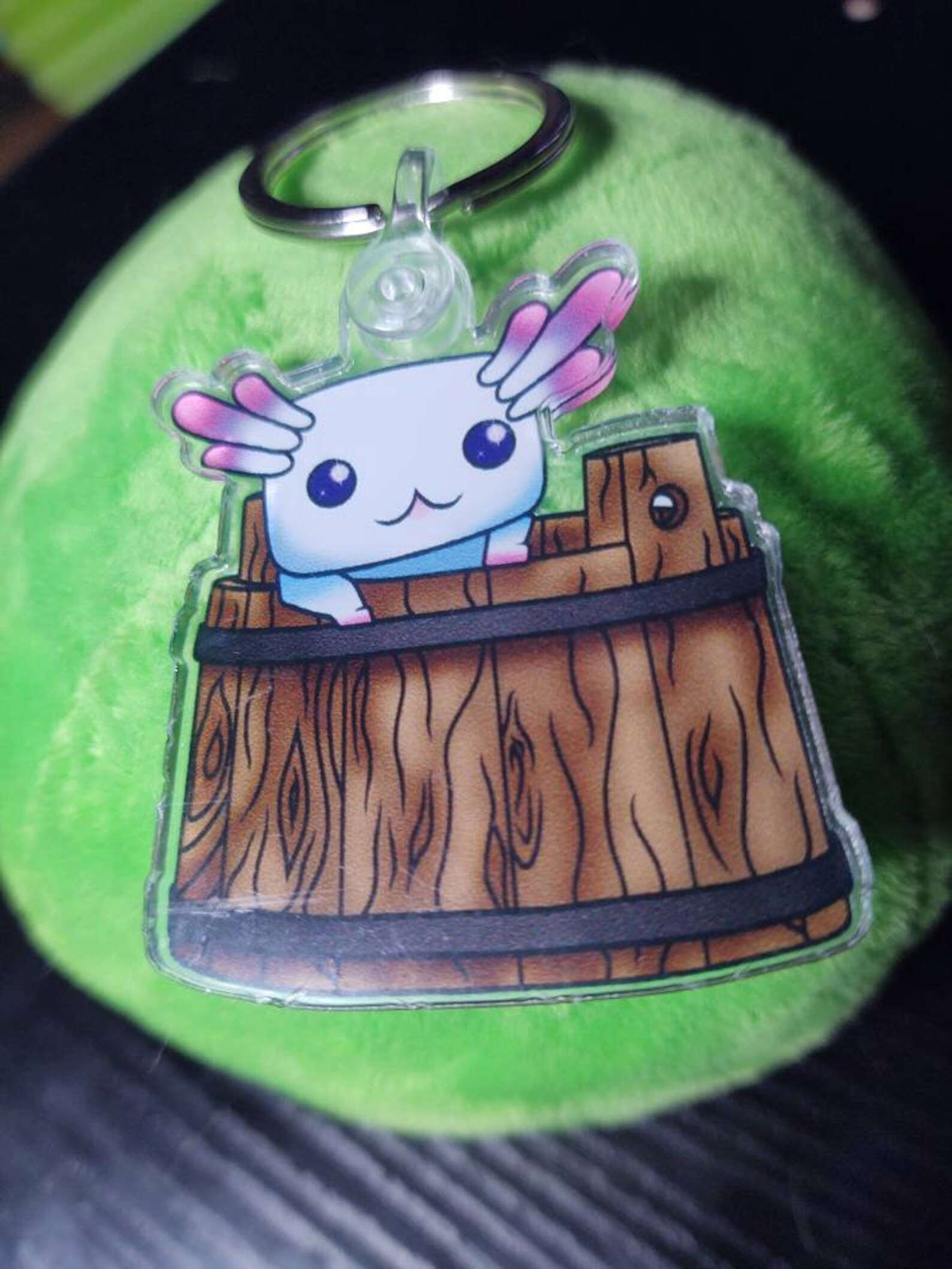 Minecraft Cyan Axolotl Acrylic Keychain Vinyl Sticker - Etsy UK