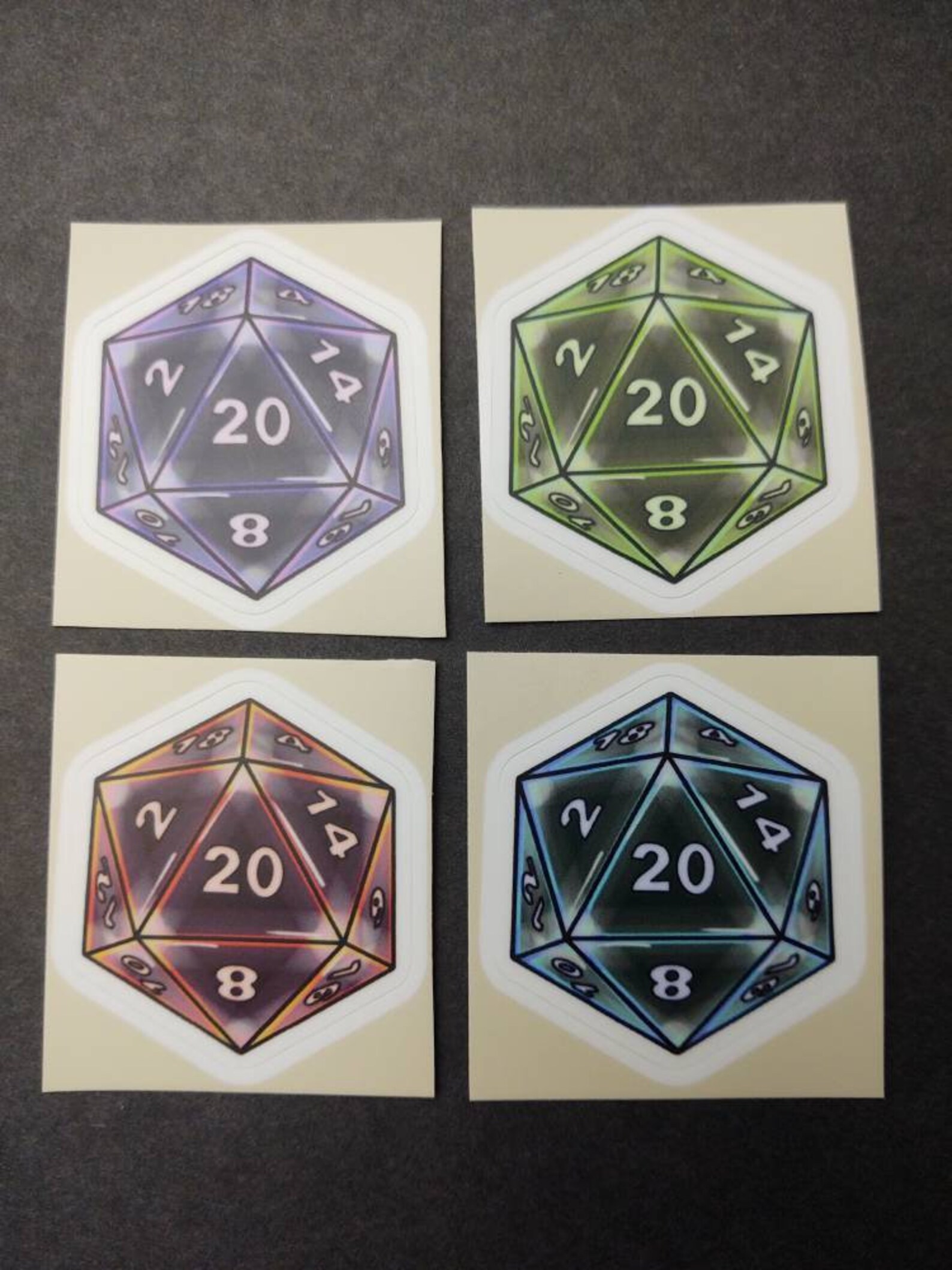 Neon D20 Vinyl Sticker Scratch resistant weatherproof and | Etsy