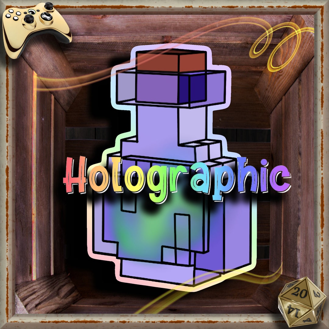 Minecraft Potion Holographic or Vinyl Sticker Scratch Resistant ...