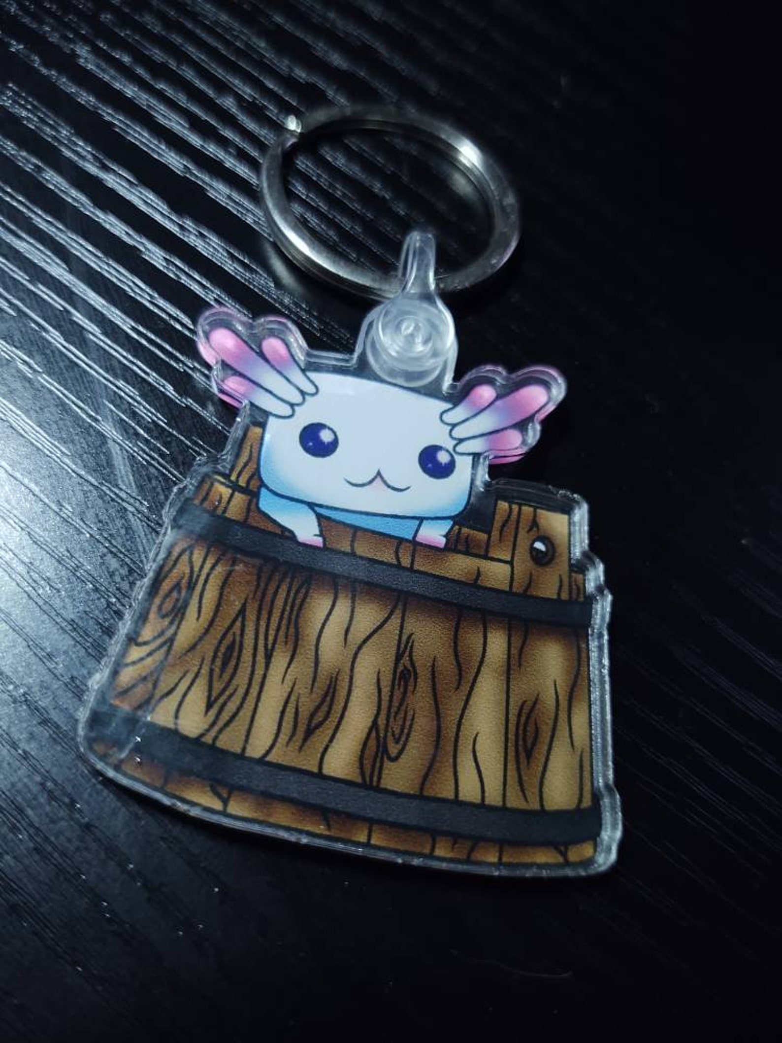 Minecraft Cyan Axolotl Acrylic Keychain Vinyl Sticker - Etsy UK
