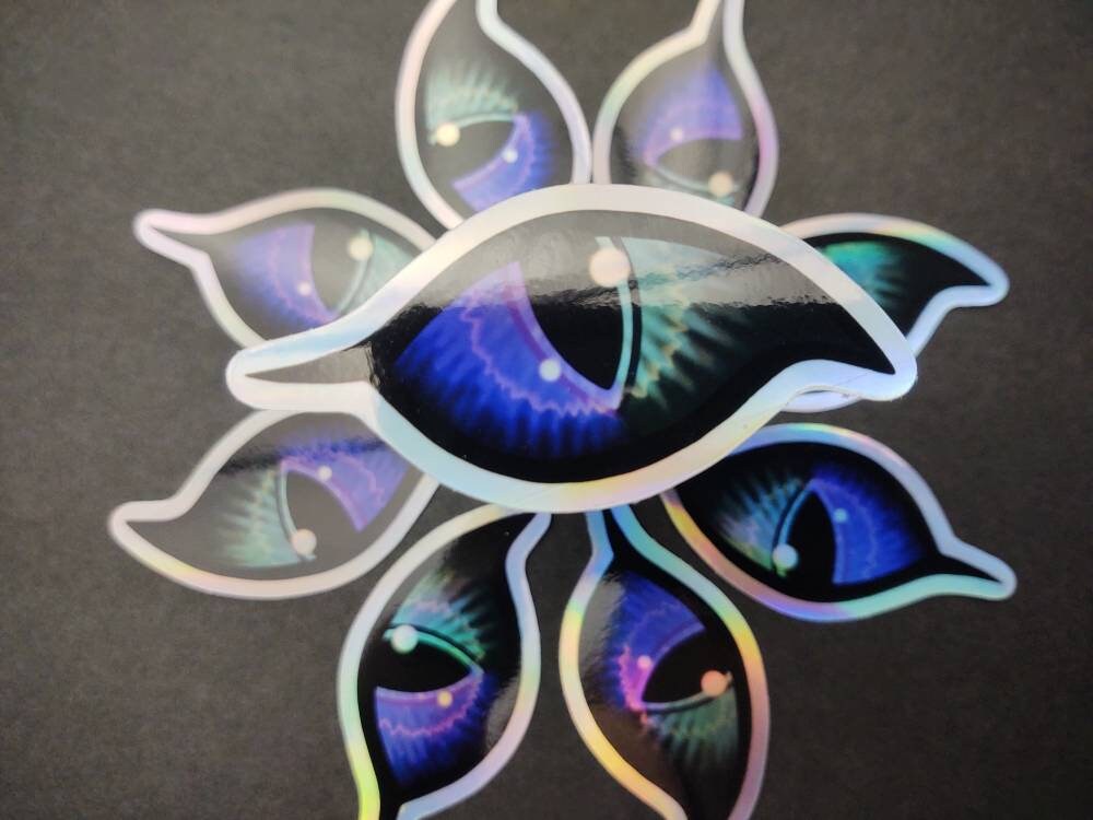Holographic Dragon Eye Vinyl Sticker - Scratch Resistant, Weatherproof ...