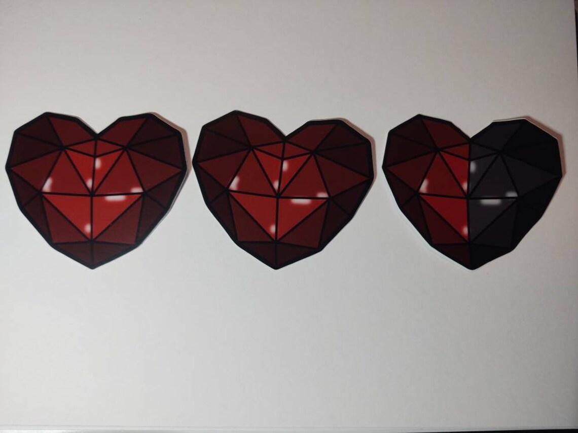 Health Hearts Vinyl Sticker Scratch resistant weatherproof | Etsy