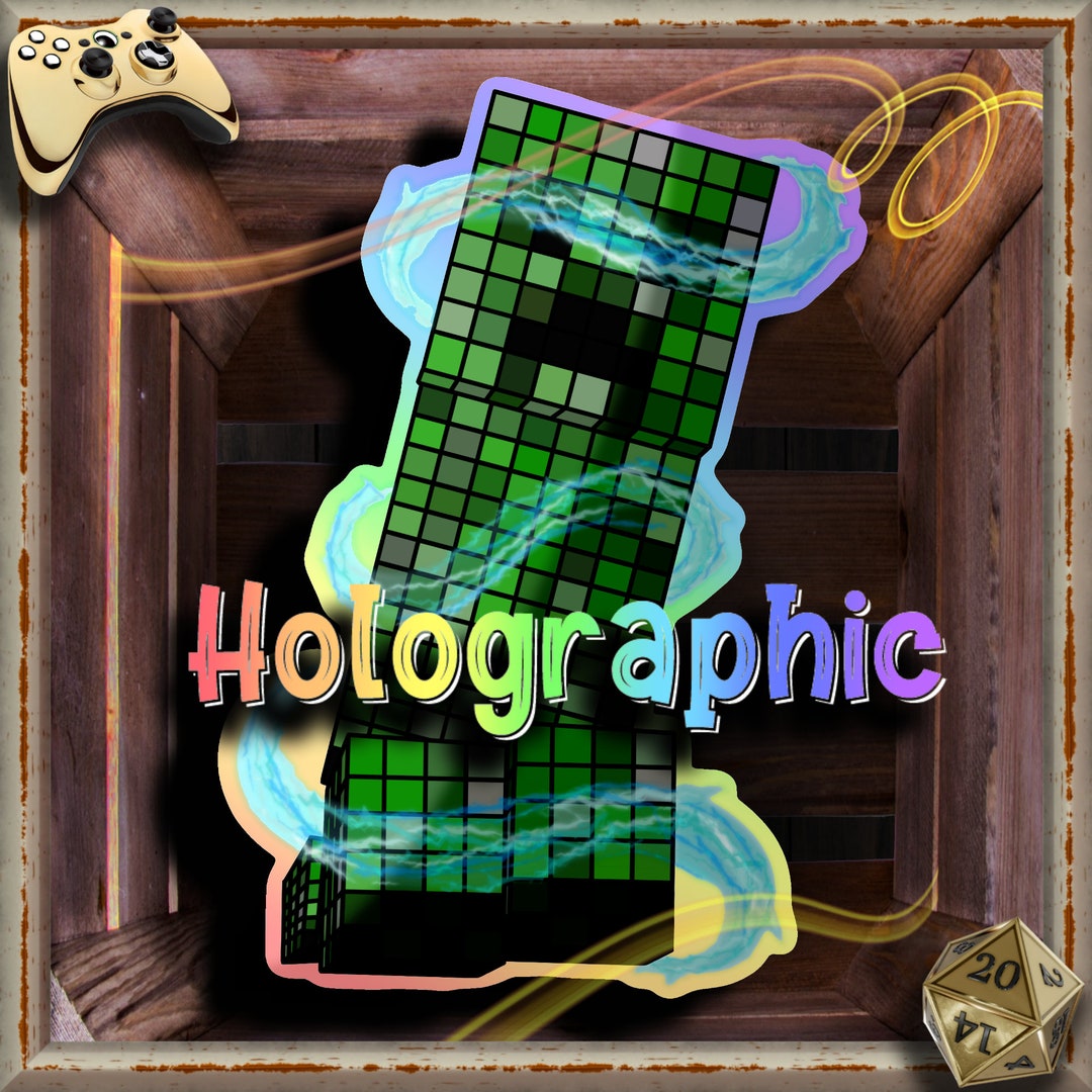 Minecraft Holographic Charged Creeper Vinyl Sticker - Scratch Resistant ...
