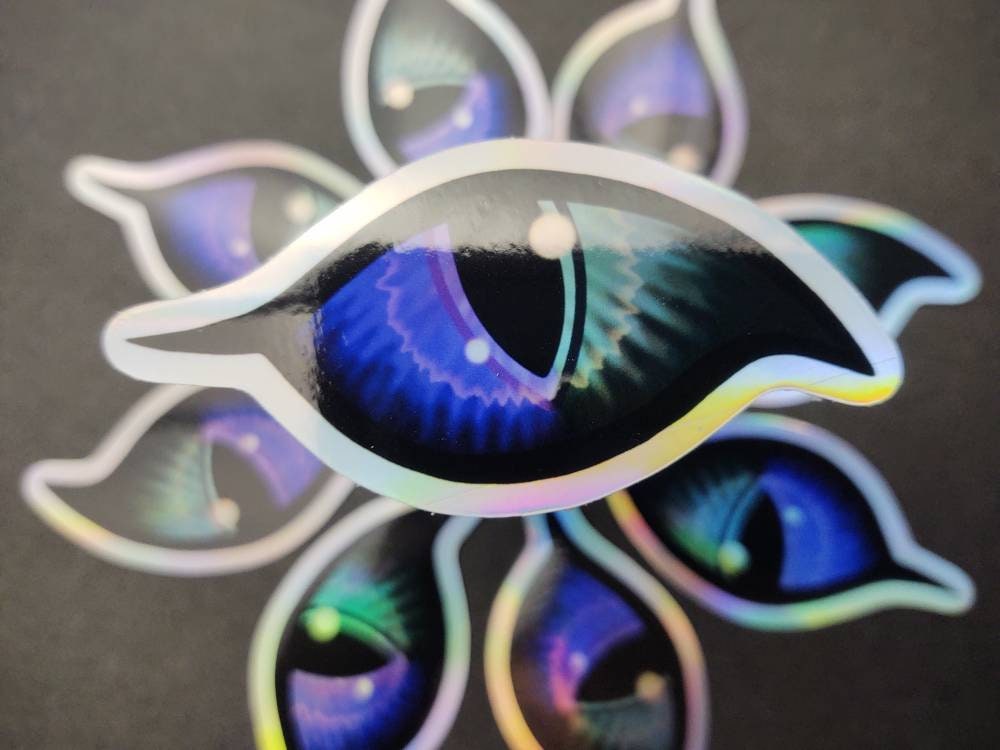 Holographic Dragon Eye Vinyl Sticker Scratch Resistant | Etsy