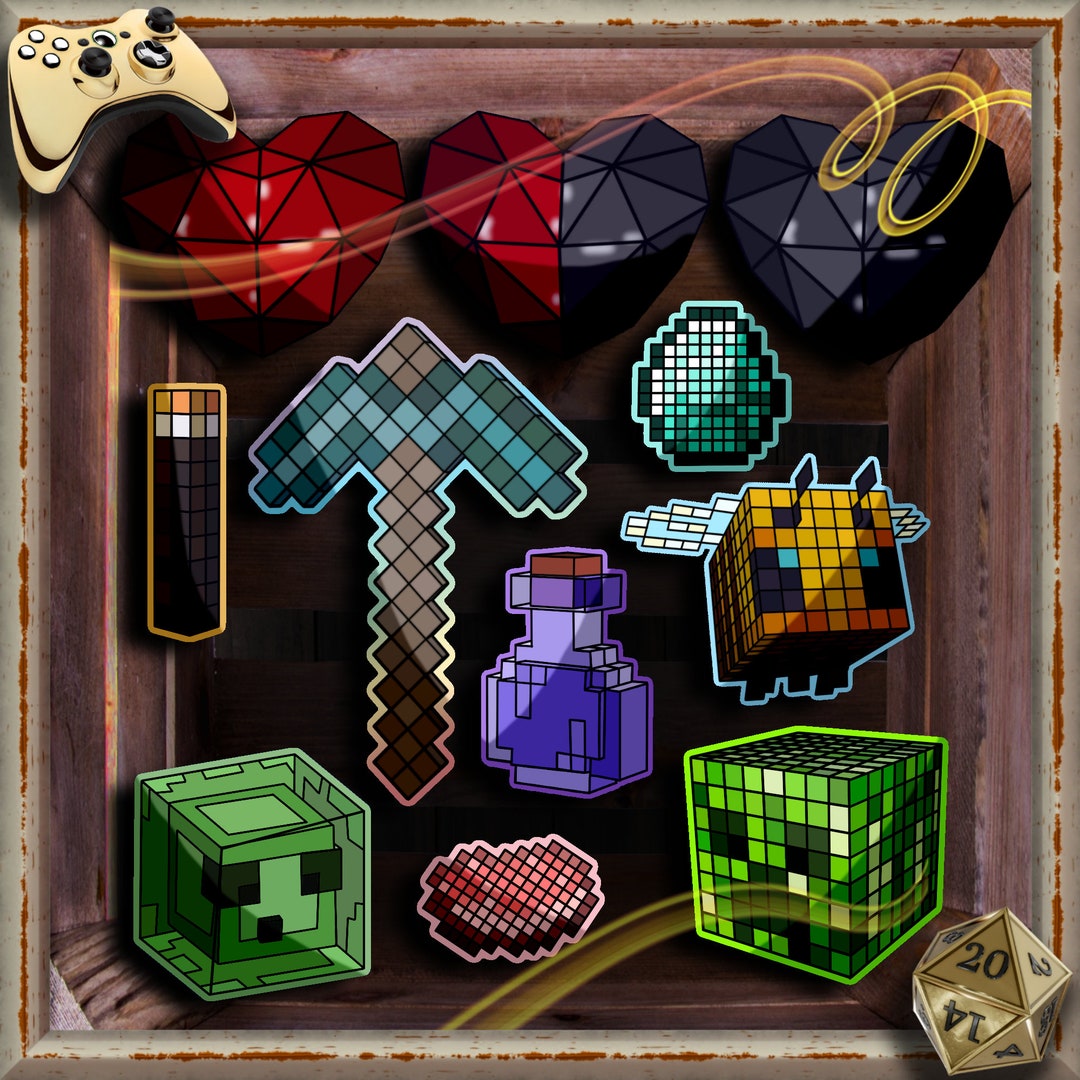 Minecraft Magnet Set (11) - Etsy