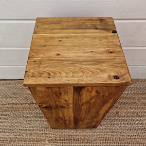 Reclaimed Wooden Laundry Basket With Lid / Handcrafted Rustic Laundry ...