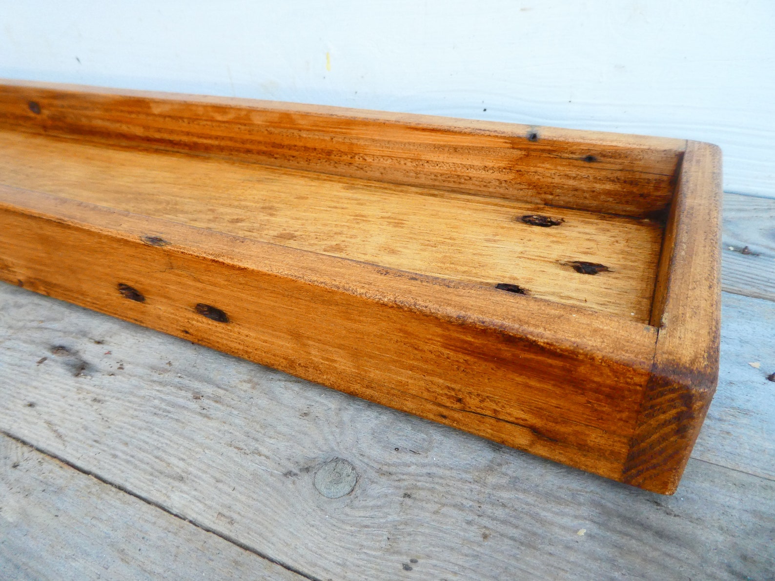 Xlarge Shallow Reclaimed Wooden Tray / Rustic Serving Tray / | Etsy UK