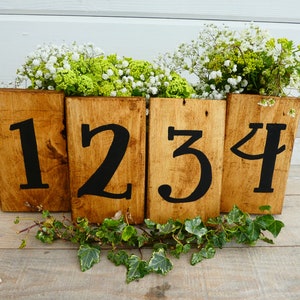 Rustic Wood Wedding Table Numbers / Reclaimed Pallet Timber / Wedding ...