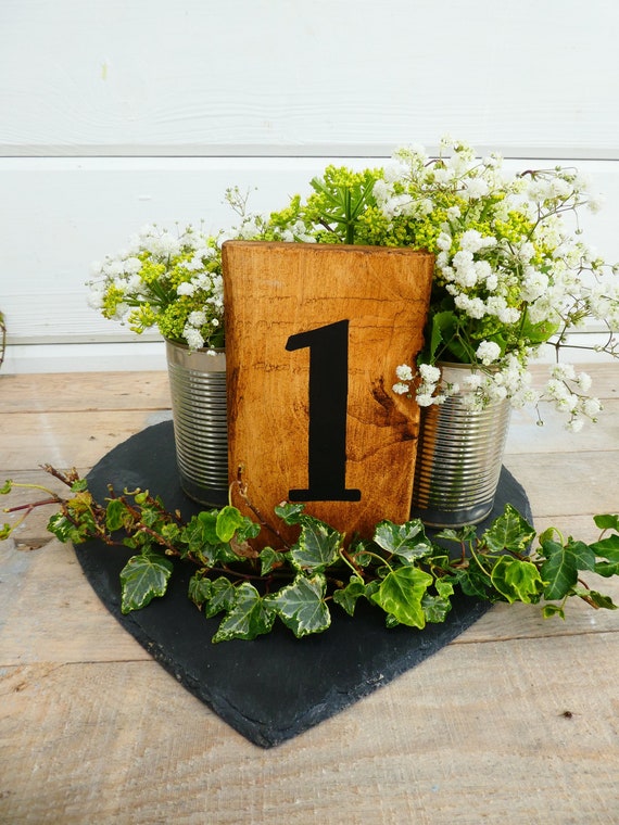 Rustic Wood Wedding Table Numbers / Reclaimed Pallet Timber / | Etsy UK