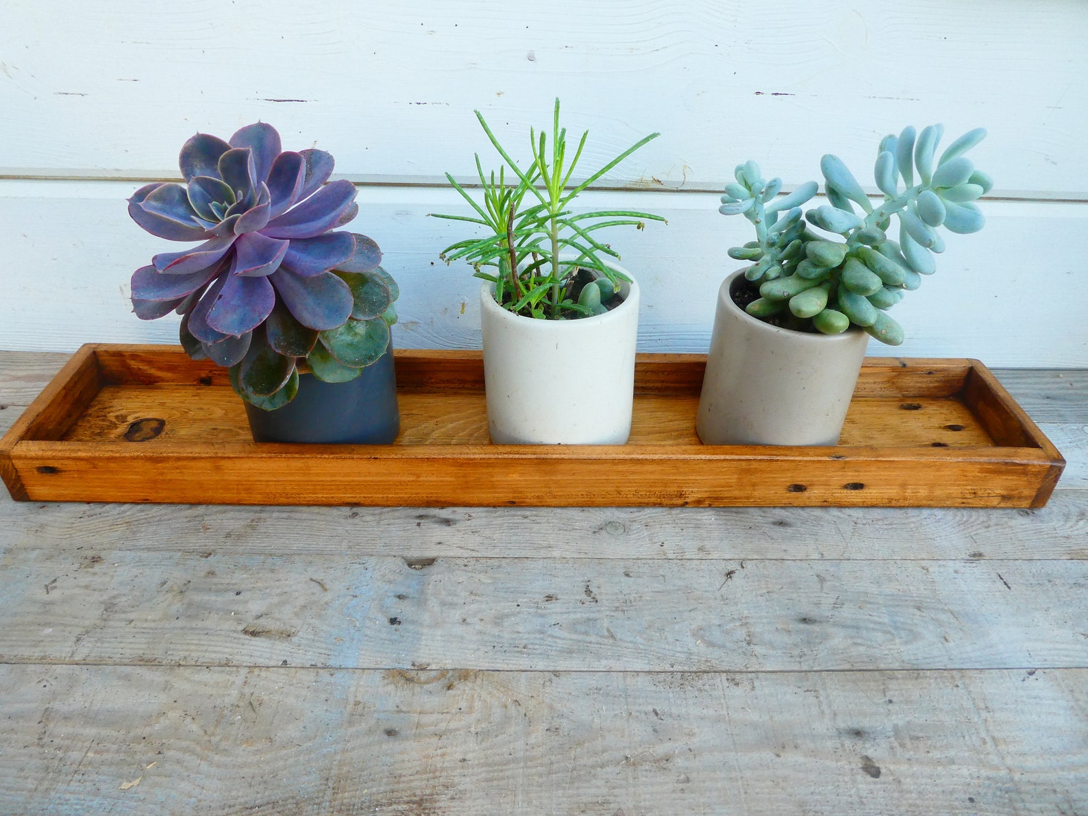Xlarge Shallow Reclaimed Wooden Tray / Rustic Serving Tray / - Etsy UK